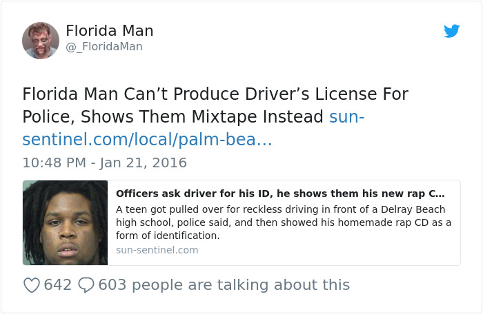 41 Florida Man Headlines & Memes Makes You Read It Twice - Page 3 of 3